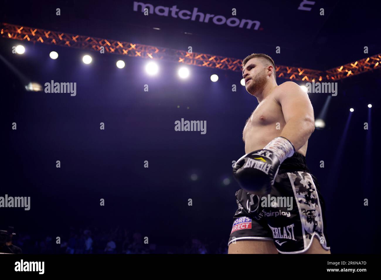 Johnny Fisher seen in the ring ahead of the International Heavyweight ...