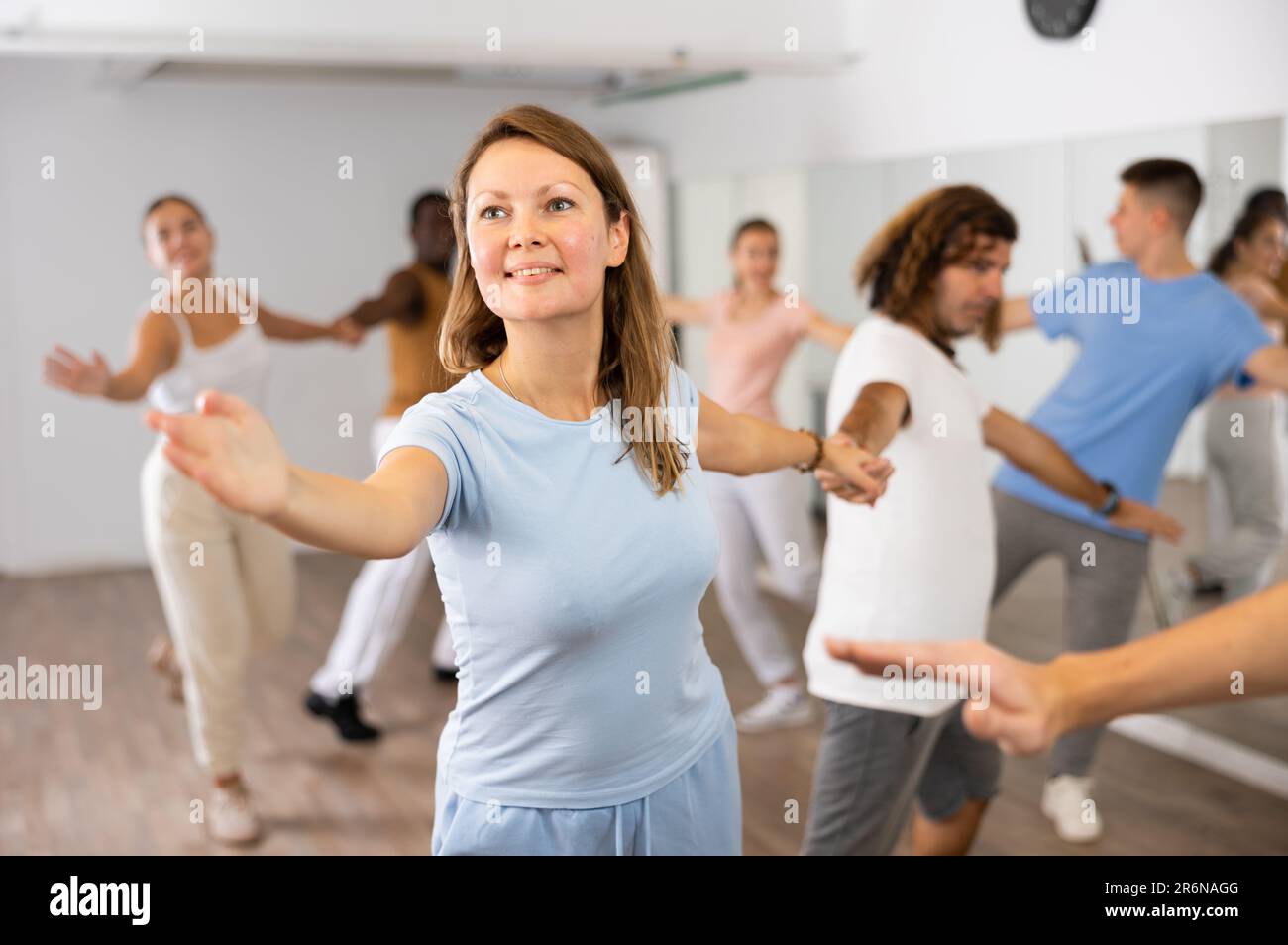 Adult man and adult woman dancing pair dance Stock Photo - Alamy