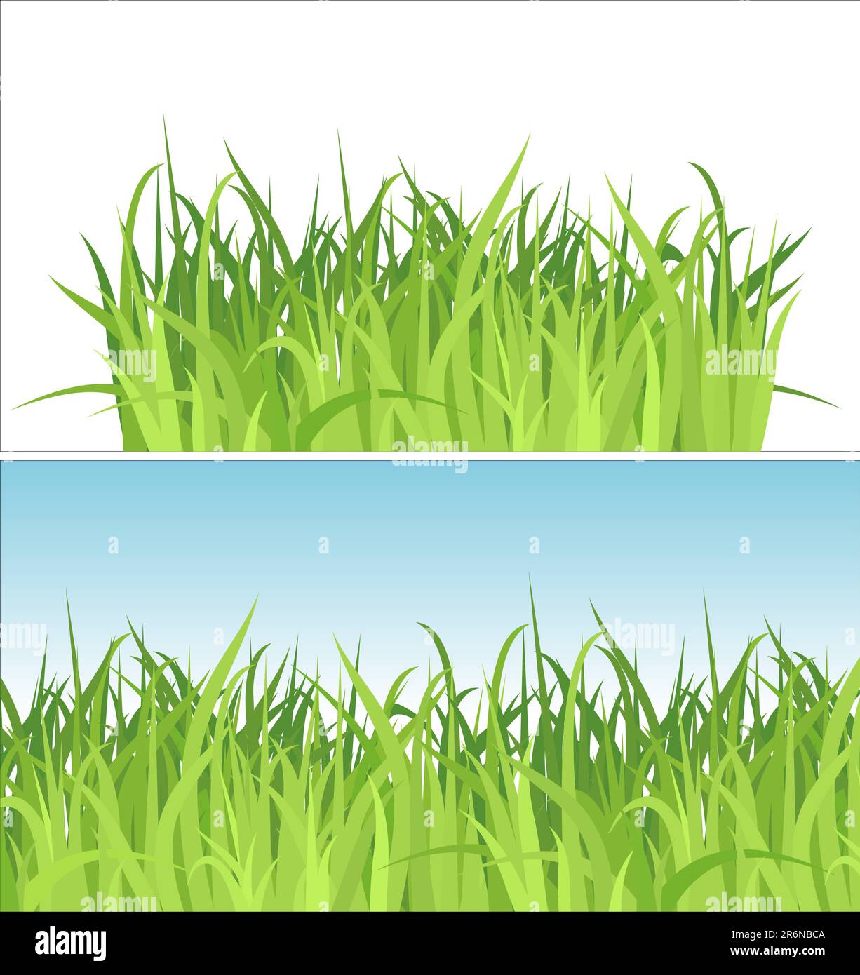 Two Grass Backgrounds Vector Contains The Separated Layers Stock 7167