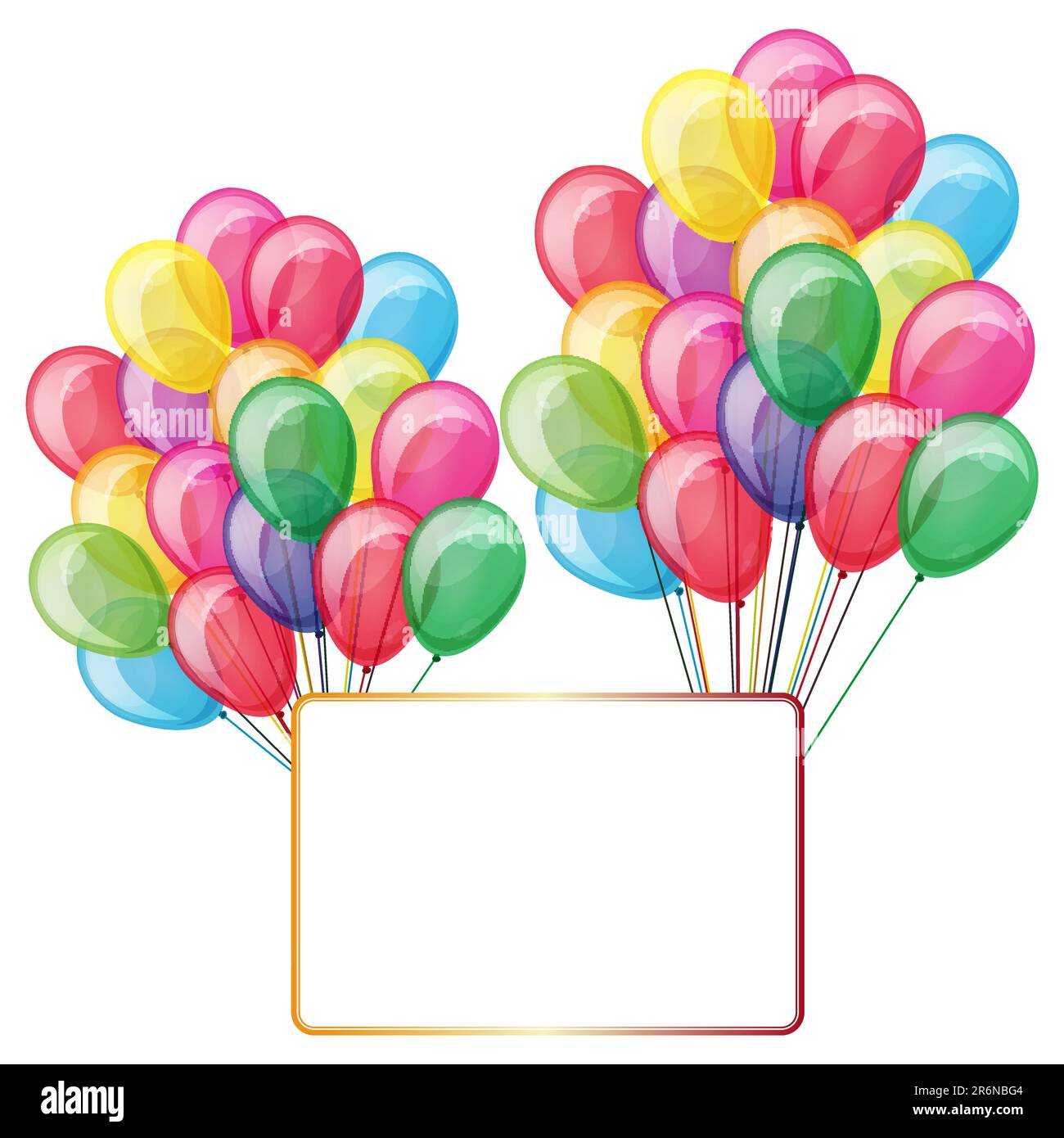 color balloons with banner isolated on white Stock Vector Image & Art ...
