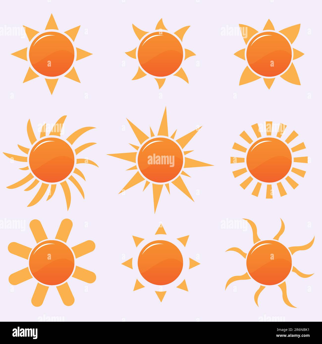 vector set of suns Stock Vector Image & Art - Alamy