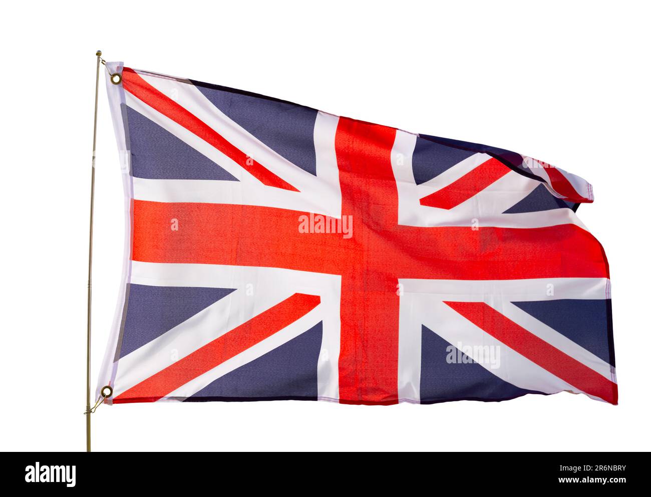 Cloth fabric flag of Great Britain waving Stock Photo - Alamy