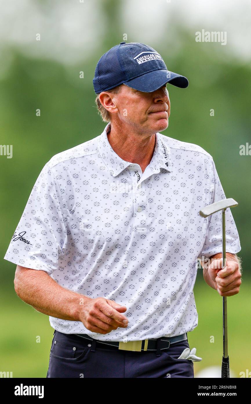 MADISON, WI - JUNE 10: Steve Stricker from Madison, WI walks off the ...