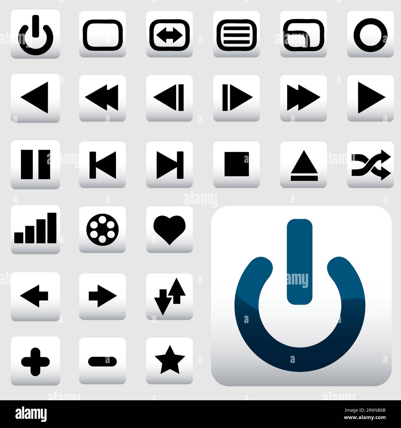 vector set of media icons Stock Vector Image & Art - Alamy