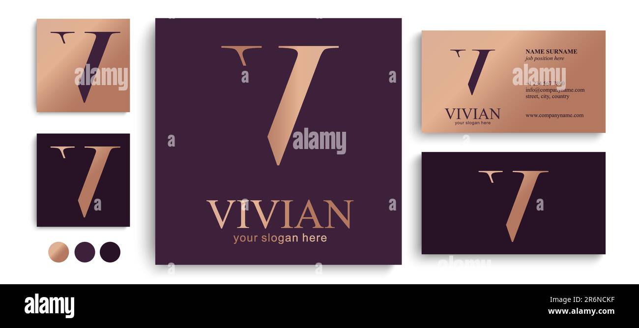 V logo. V letter logo template elements. personal monogram. Vector ...