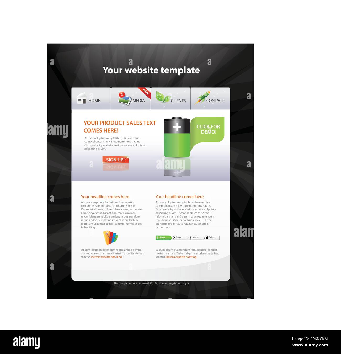 Web Designers Toolkit Series Web 20 Template Stock Vector Image And Art Alamy