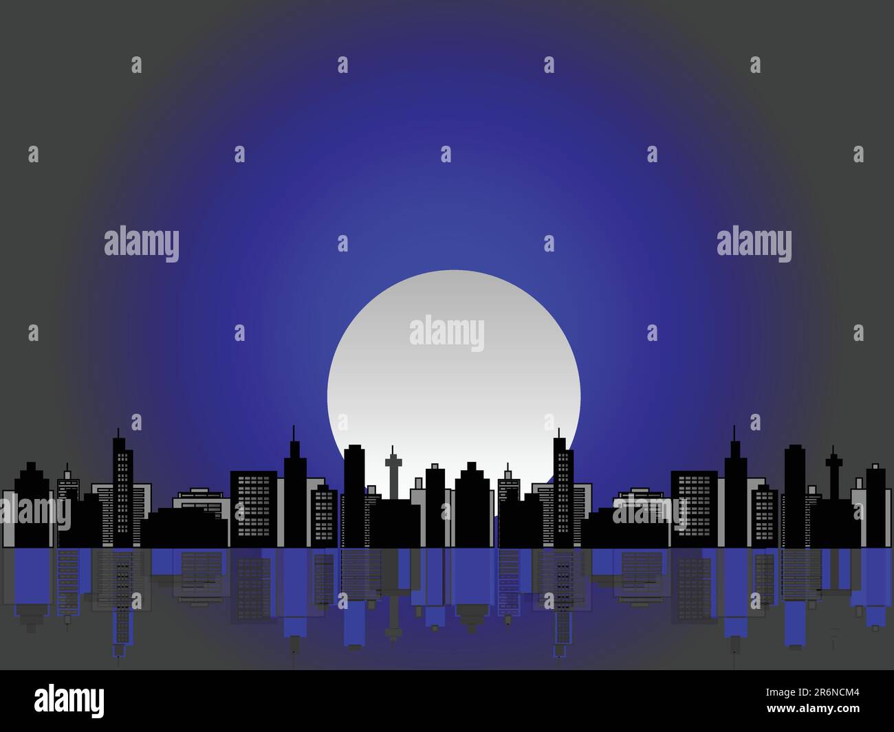Urban night scene Stock Vector Images - Alamy