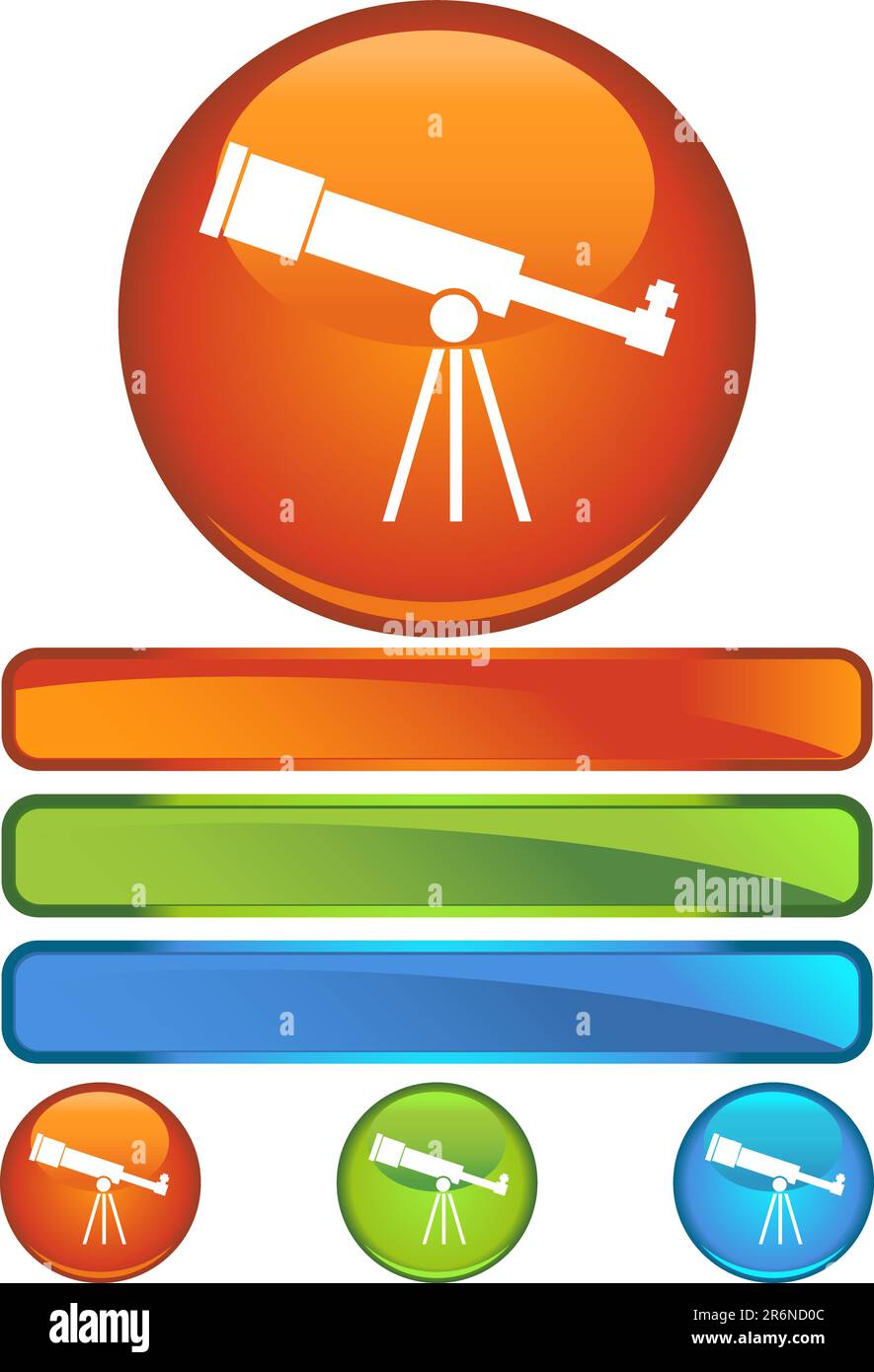 Astronomer with a telescope illustration Stock Vector Images - Alamy