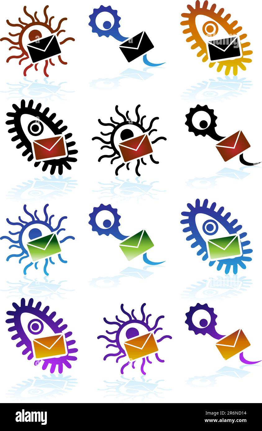 Computer web virus attack Stock Vector Images - Alamy