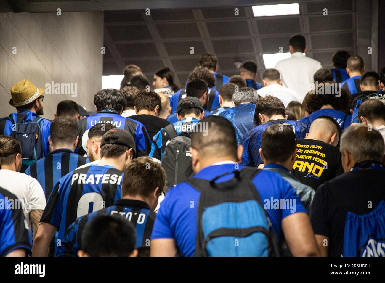 June 10, 2023, MILANO: FC Inter's supporters shows their dejection at ...