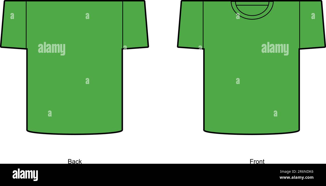 A model of a t-shirt design template on white background Stock Vector ...