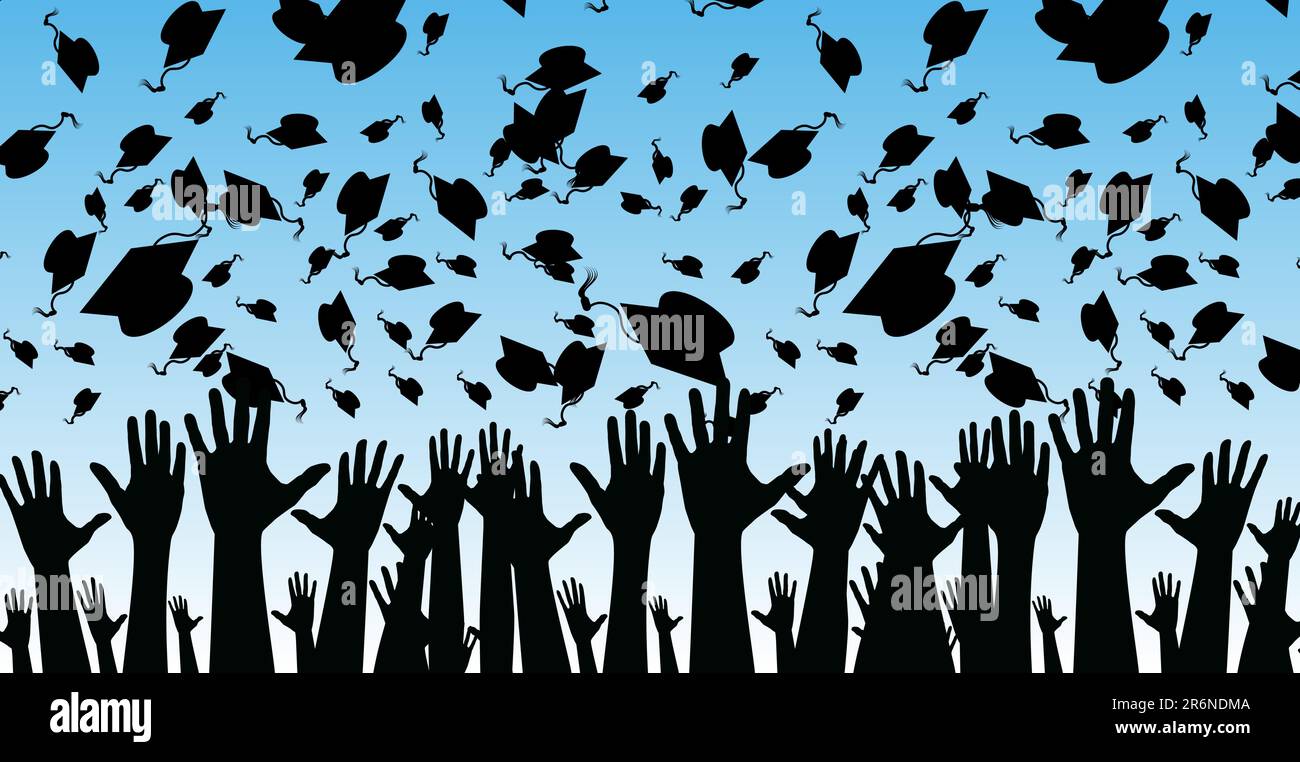 Hand graduating student cap Stock Vector Images - Alamy