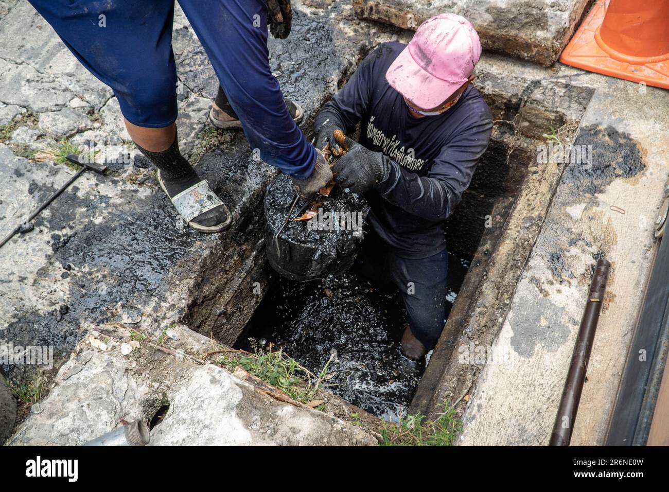 June 7, 2023, Bangkok, Thailand: A Thai inmate seen working inside a ...