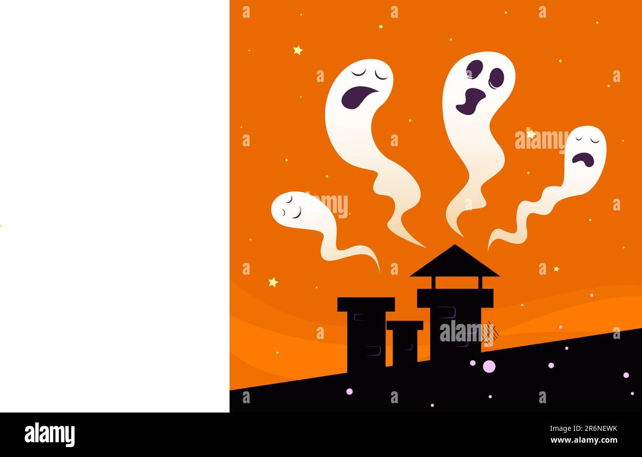 Vector illustration of halloween ghosts Stock Vector Image & Art - Alamy