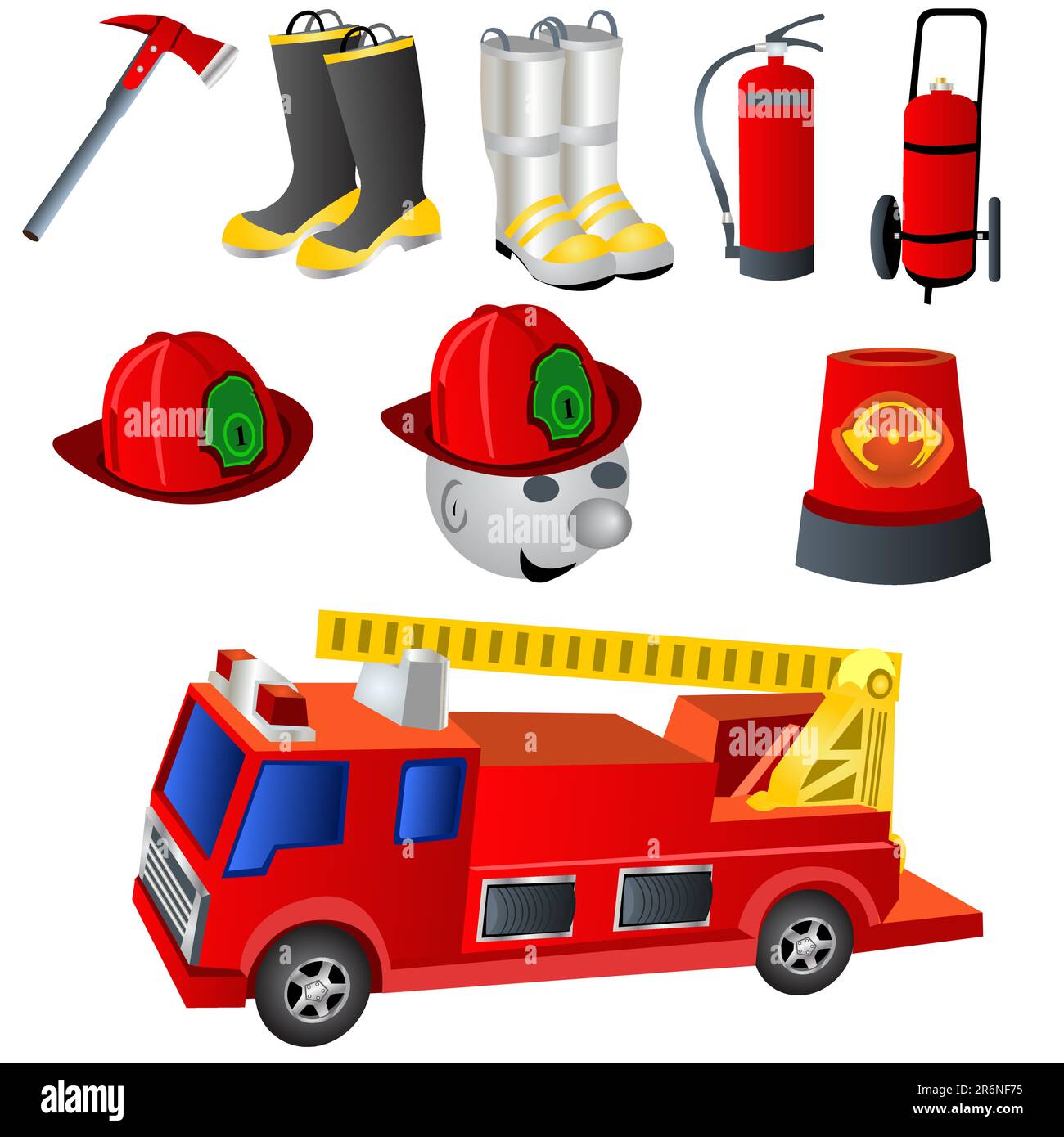 Fireman icons hi-res stock photography and images - Alamy