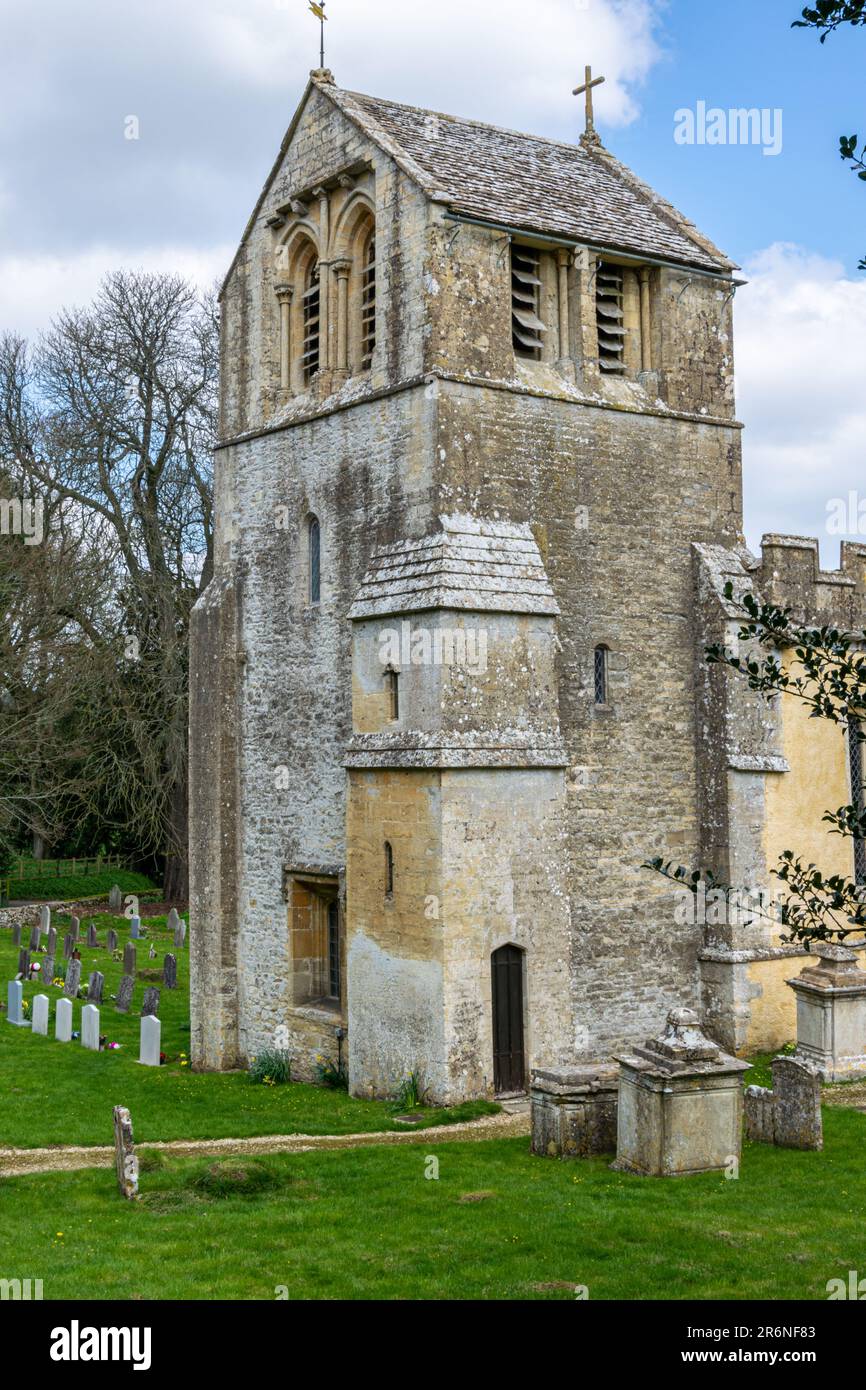 Church of All Saints in North Cerney, oldest parts of the church date ...