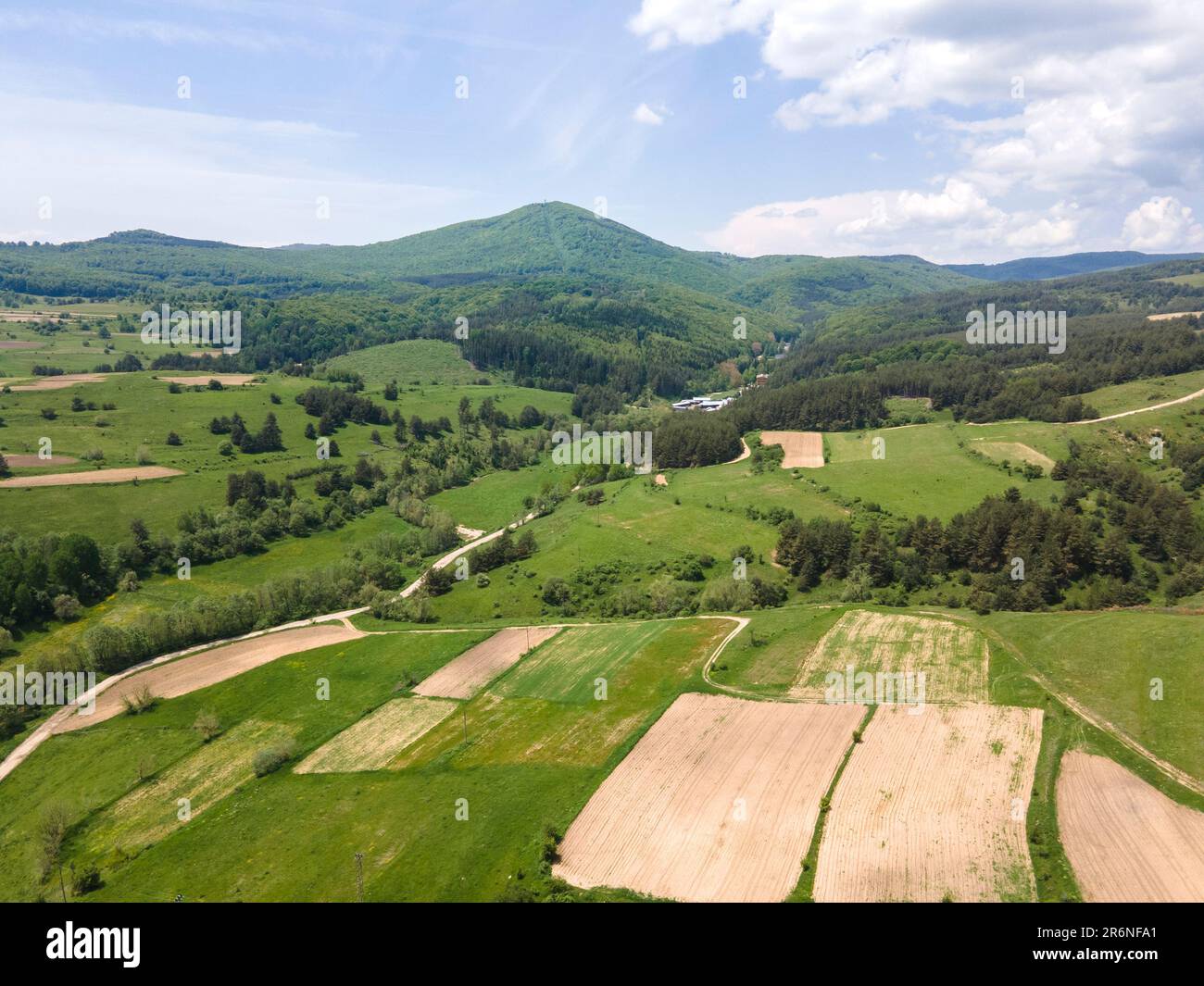 Aerial view of Sredna Gora Mountain near town of Koprivshtitsa, Sofia ...