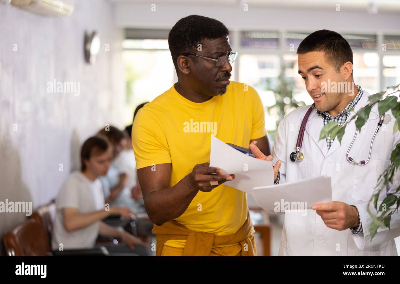 African american doctor explaining prescription hi-res stock ...