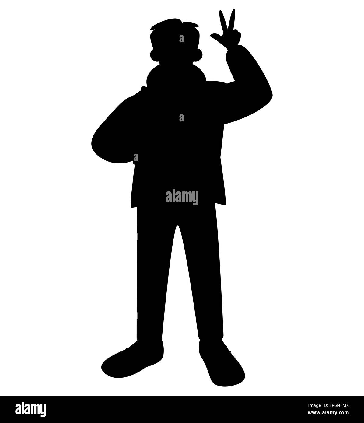 Man showing the victory sign by hands, peace sign, victory hand gesture ...