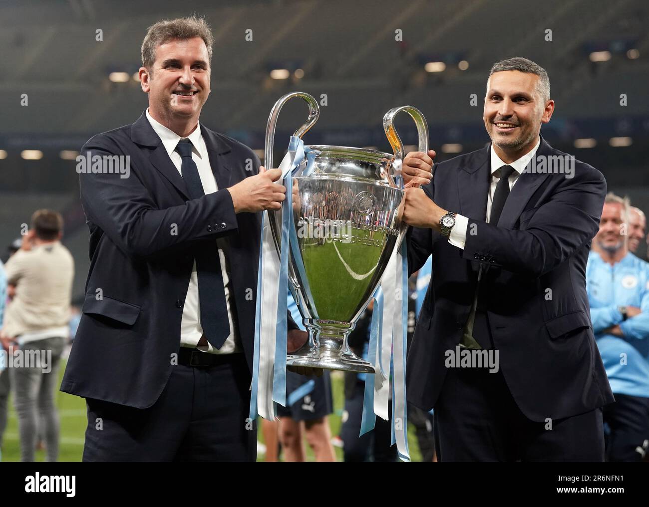 Manchester City Chairman Khaldoon Al Mubarak and CEO Ferran Soriano ...