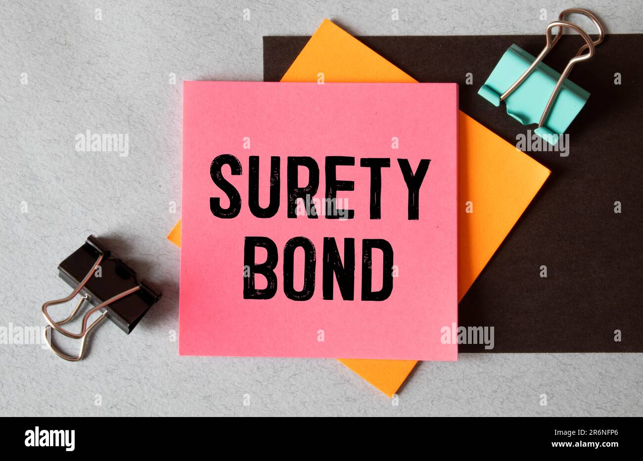 SURETY BOND text on paper folder with pen. Business concept Stock Photo ...
