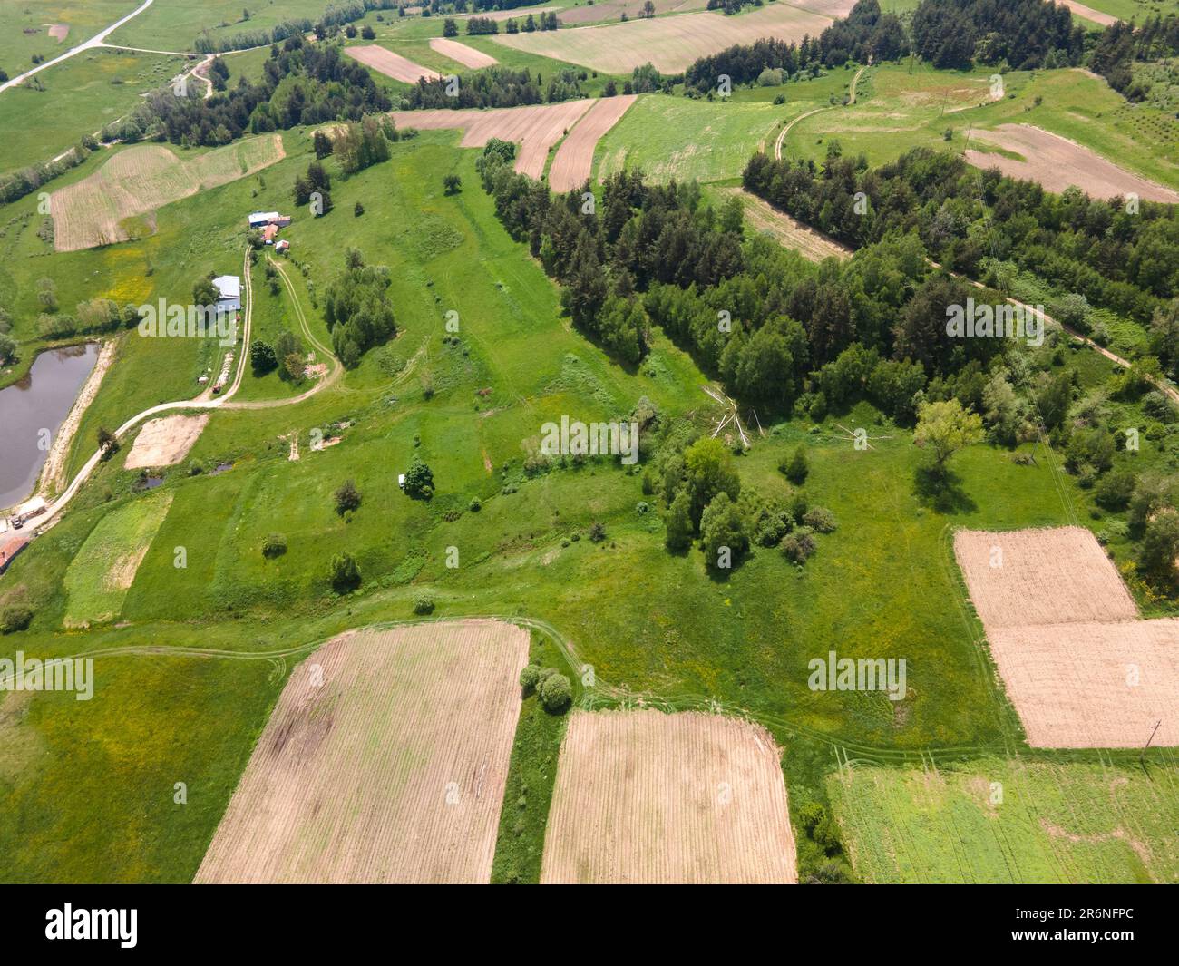 Aerial view of Sredna Gora Mountain near town of Koprivshtitsa, Sofia ...
