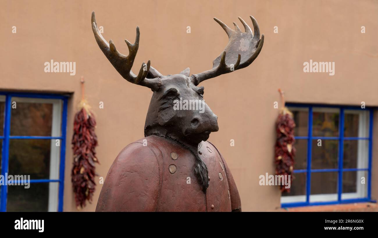 Sculpture of a moose-headed figure by artist Robert Brubaker at the Art ...