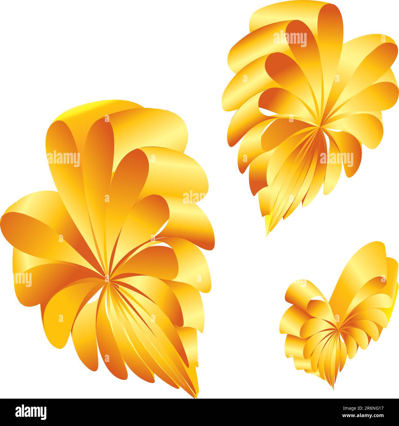 Vector illustration of yellow ribbon in Heart Shape Stock Vector Image ...