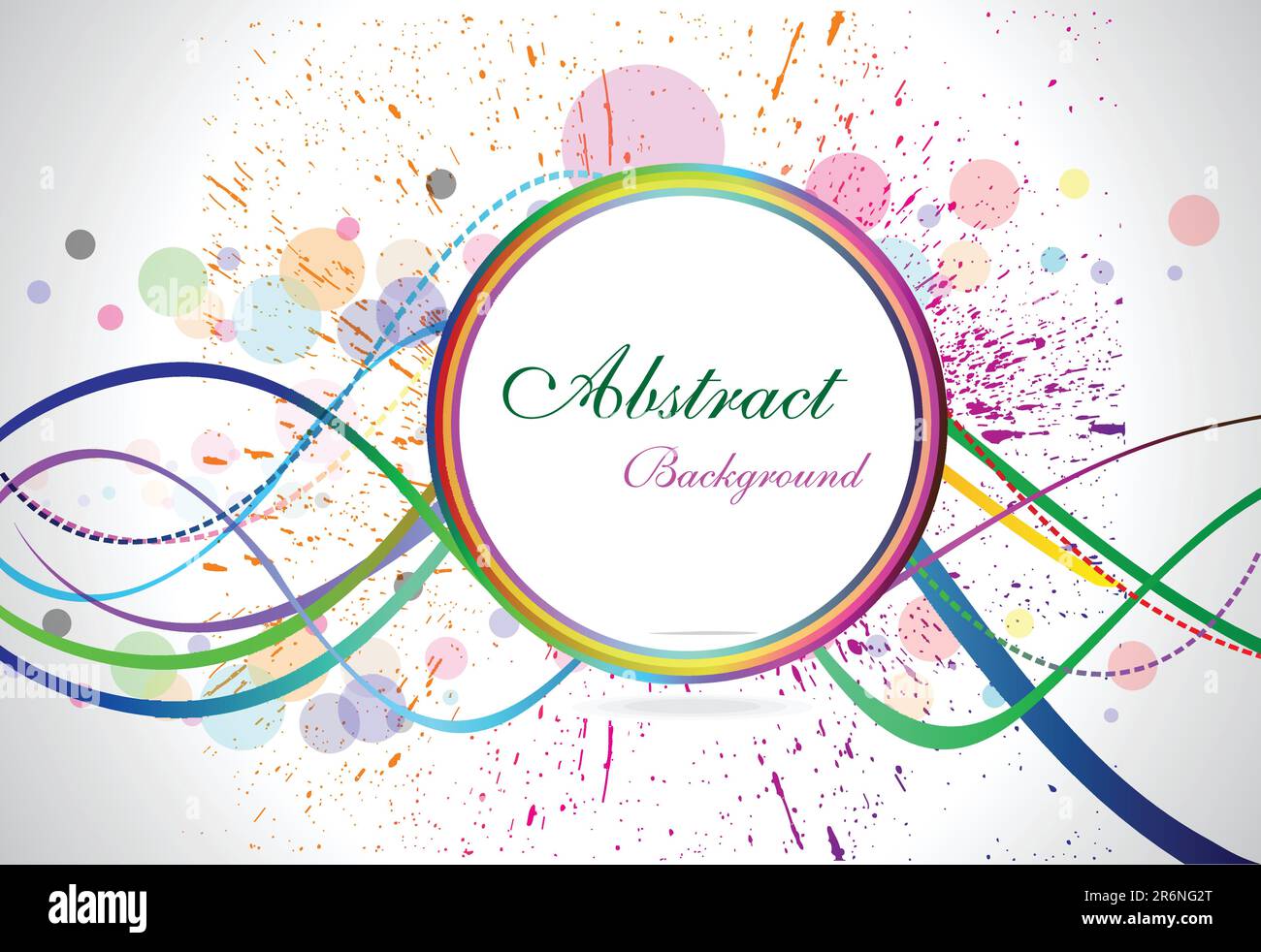 abstract colorful circular background with grunge vector illustration ...