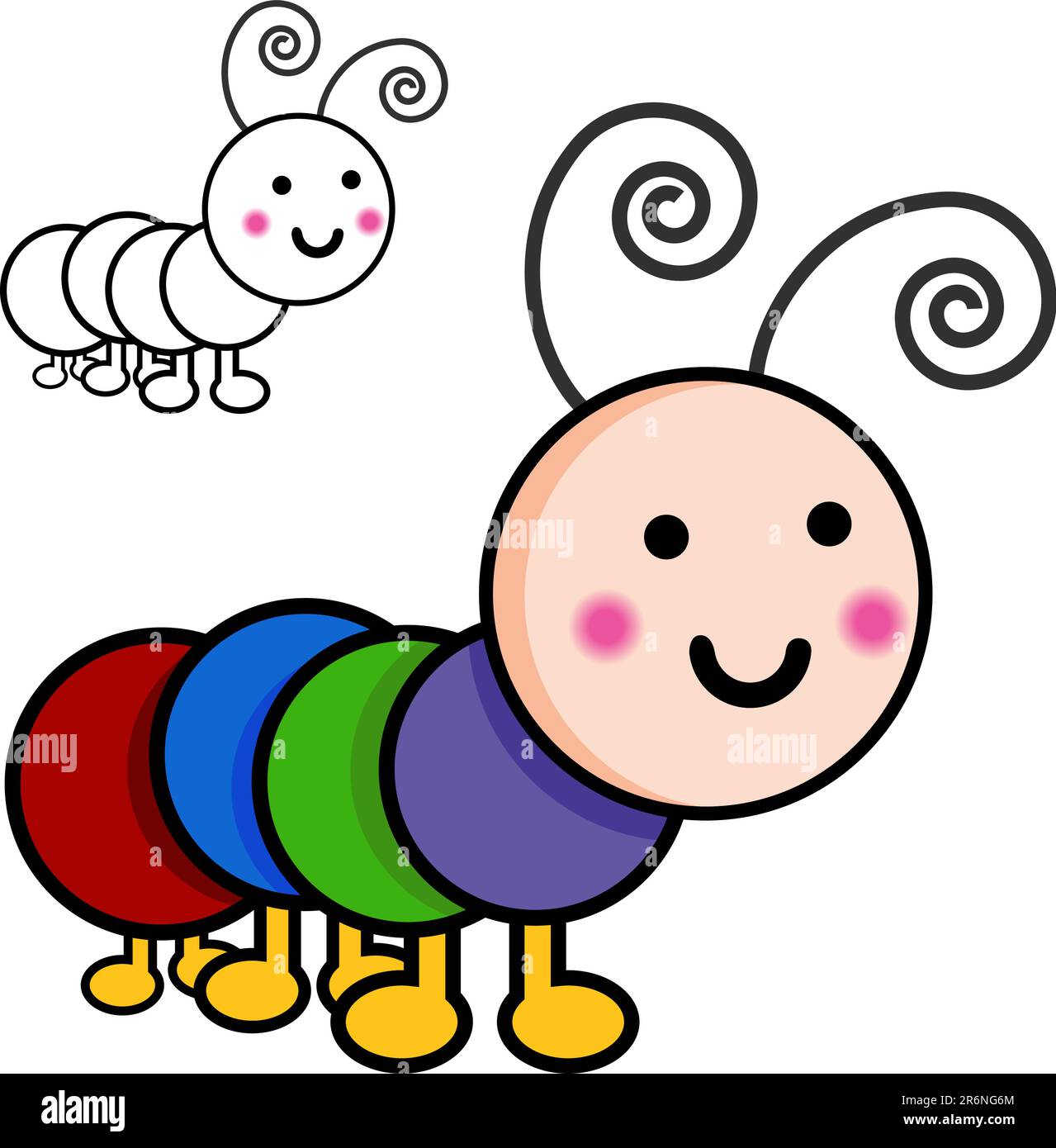 An image of caterpillar cartoon bugs Stock Vector Image & Art - Alamy
