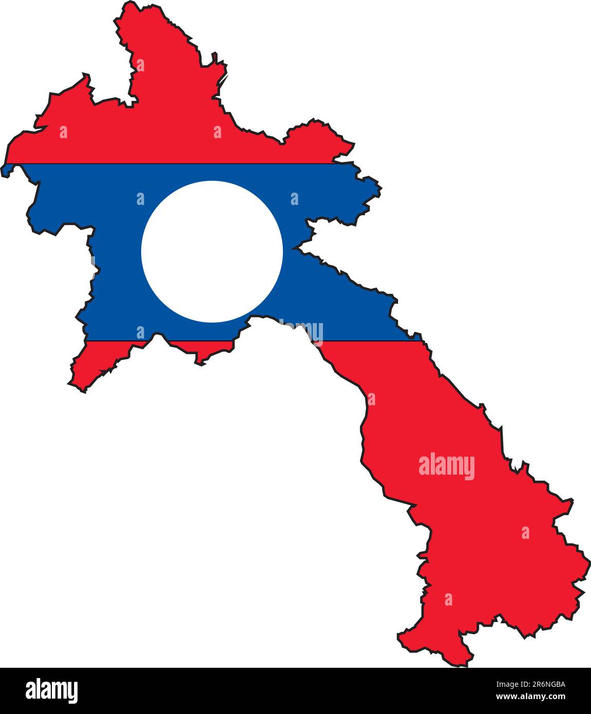 Illustration Vector of a Map and Flag from Laos Stock Vector Image ...