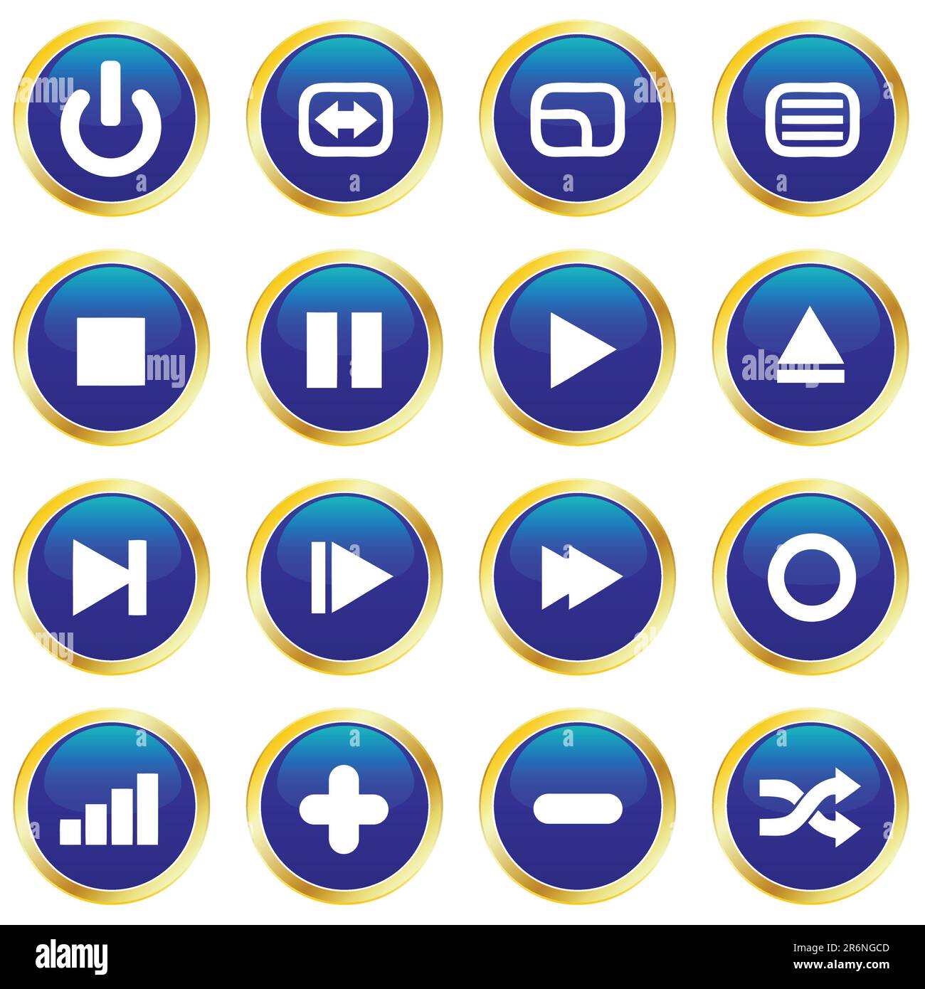 vector collection of media icons Stock Vector Image & Art - Alamy