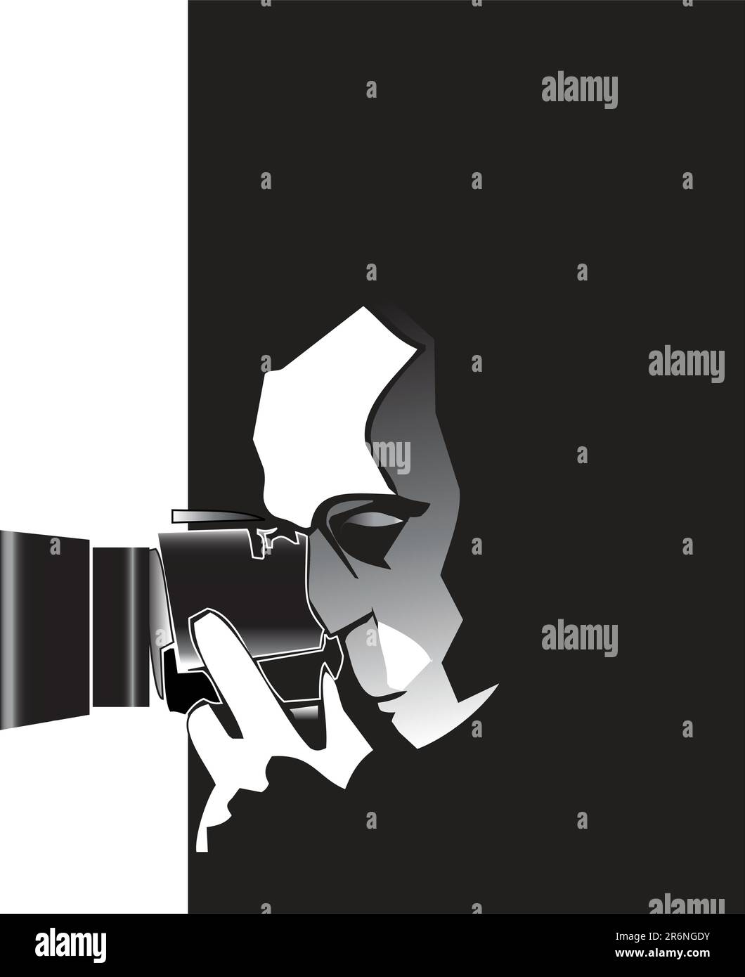 Male photographer on color Stock Vector Images - Alamy