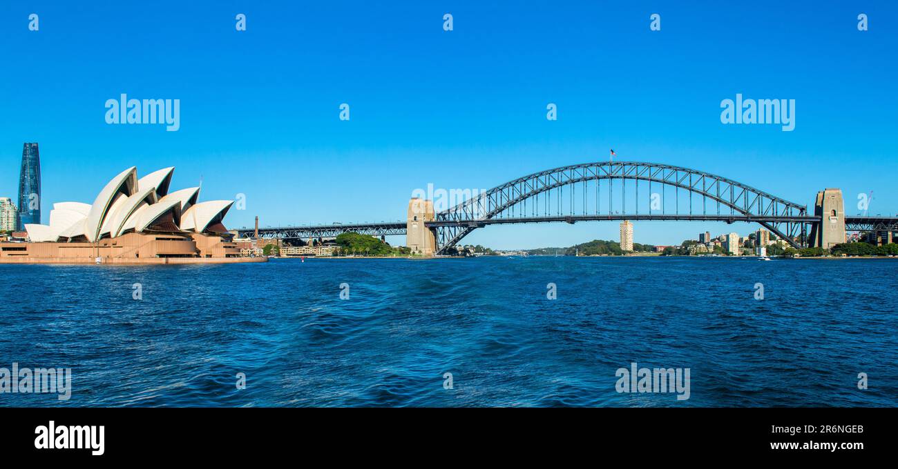 Sydney Opera House and Harbour Bridge from Darling Harbour, New South ...