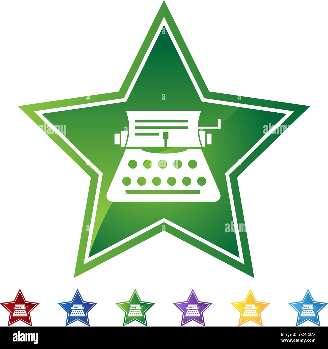 Red typewriter key Stock Vector Images - Alamy