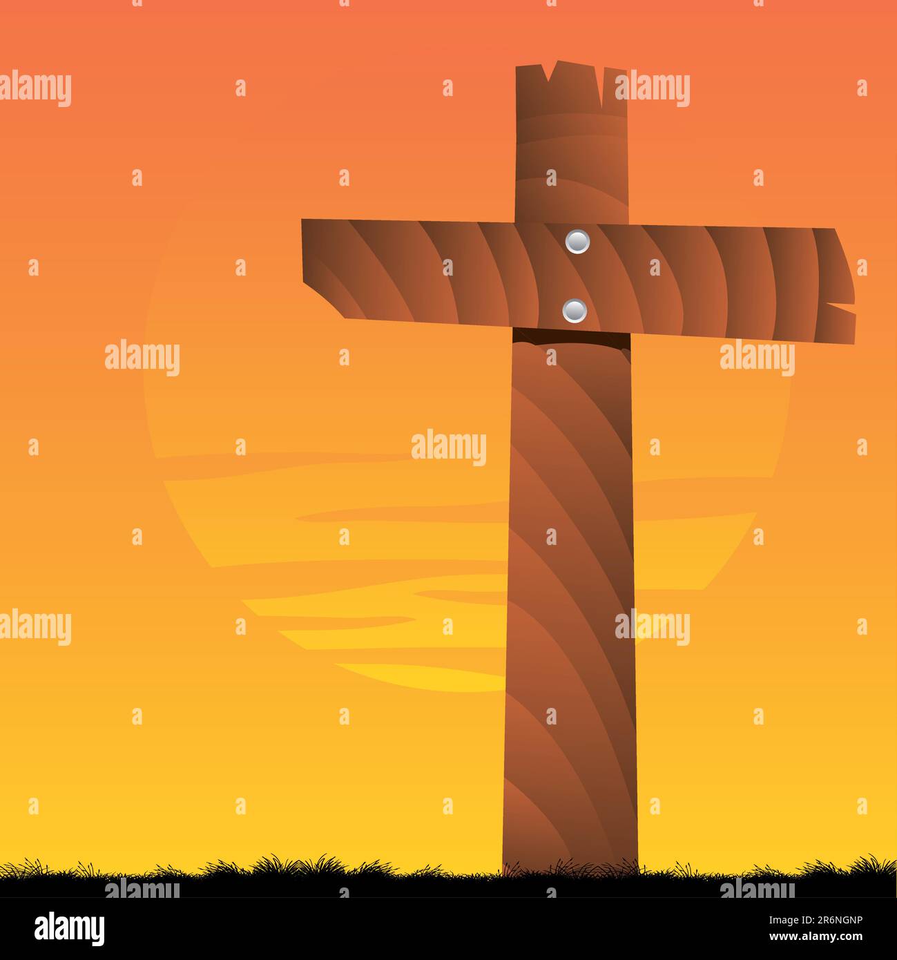 Cross illustration wood Stock Vector Images - Alamy