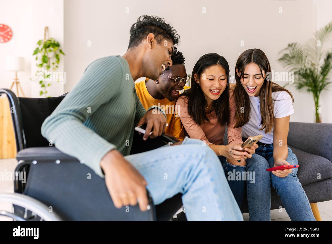 Disabled person on mobile device hi-res stock photography and images ...