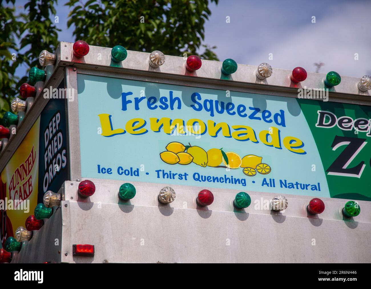 Sign over a concession selling lemonade at a carnival Stock Photo - Alamy
