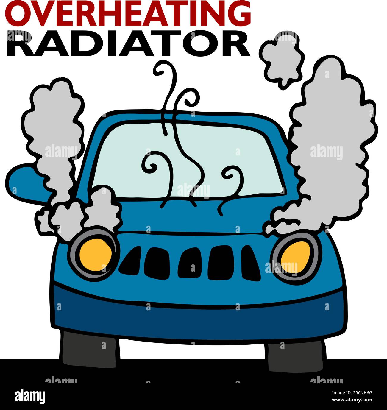 Car radiator overheating Stock Vector Images - Alamy