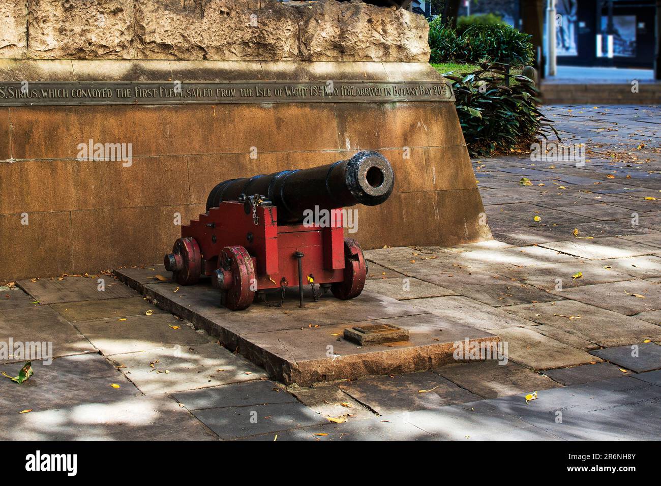 Bronze cannon from HMS Sirius, flagship of the First Fleet, Macquarie ...