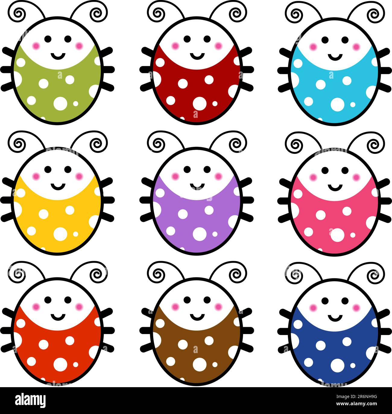 Cartoon ladybug Stock Vector Images - Alamy
