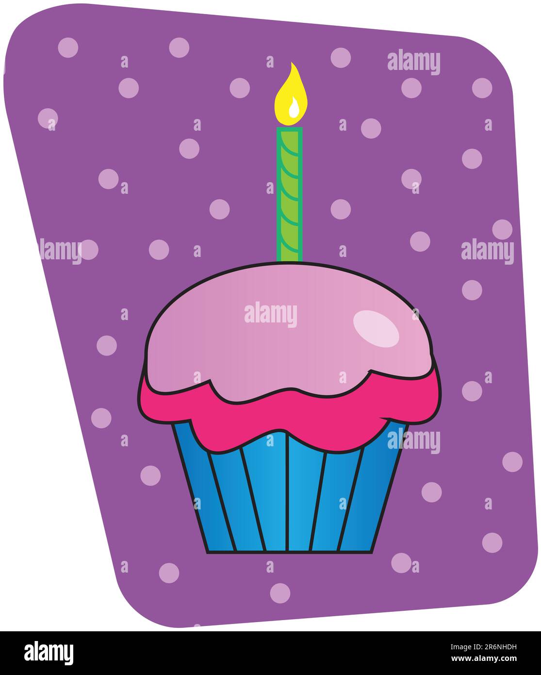 Cute fancy birthday cupcake Stock Vector Image & Art - Alamy