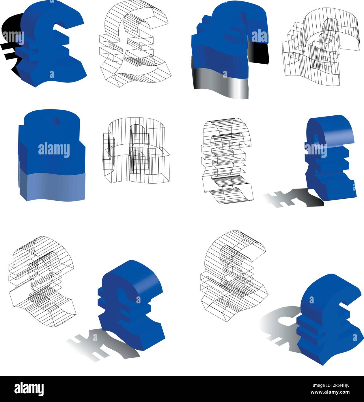 Currency symbols 3d illustration hi-res stock photography and images ...