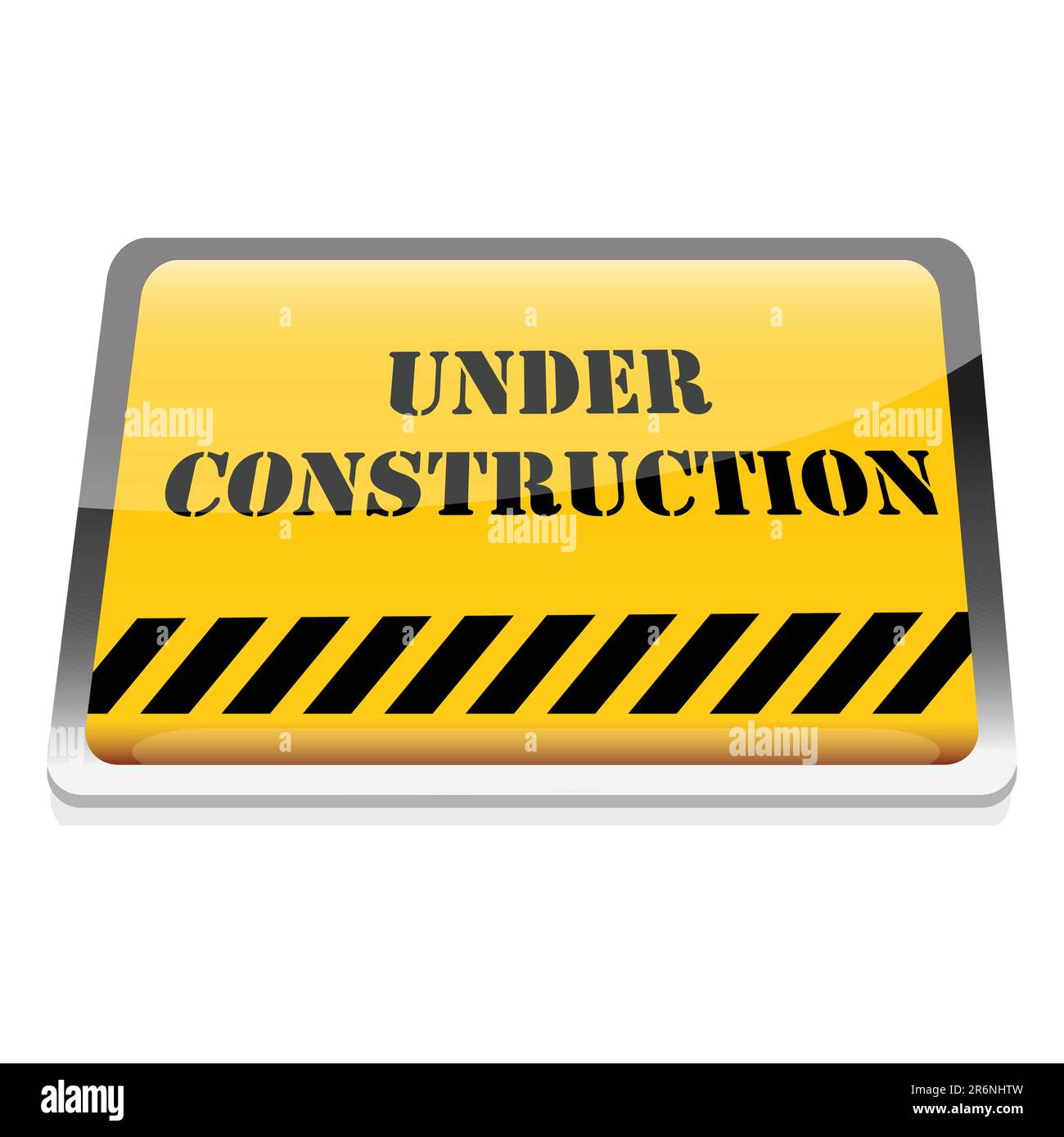 illustration of under construction board on an isolated background ...