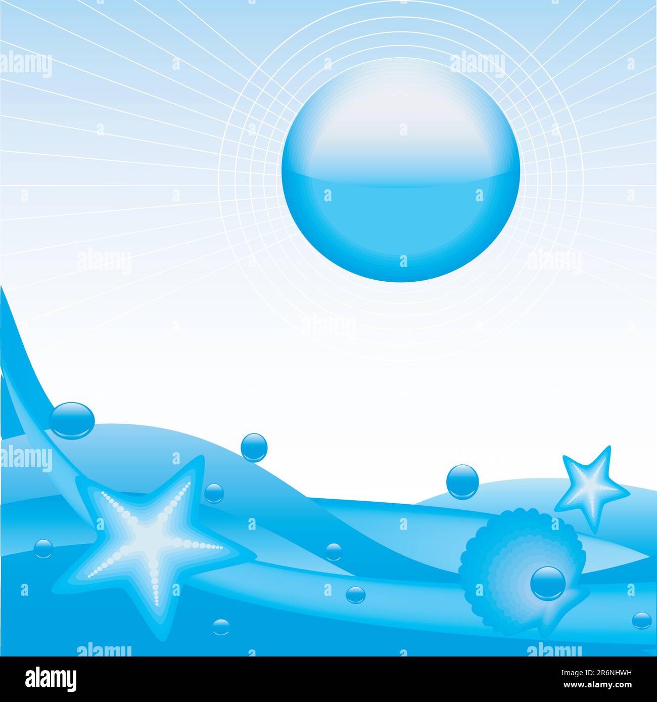 Blue star fish illustration Stock Vector Images - Alamy