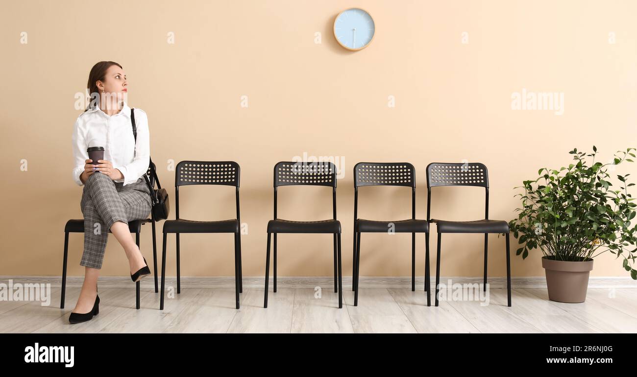 Interview waiting line woman hi-res stock photography and images - Alamy