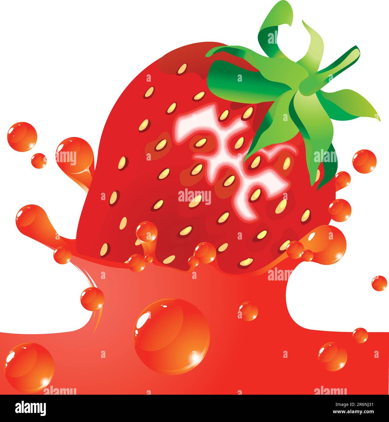 Strawberry falls Stock Vector Images - Alamy