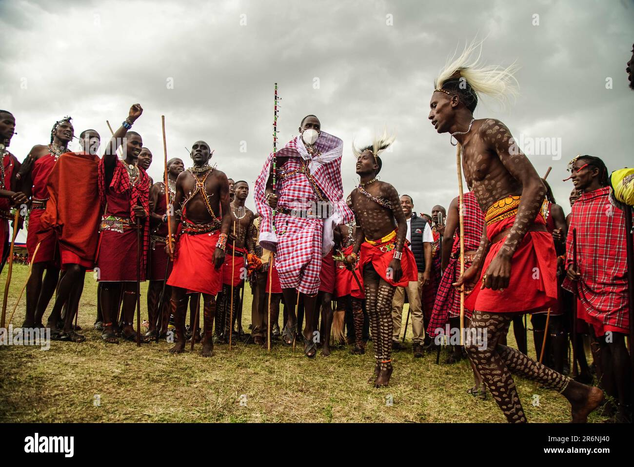 Narok, Kenya. 10th June, 2023. Maasai men wearing their traditional ...