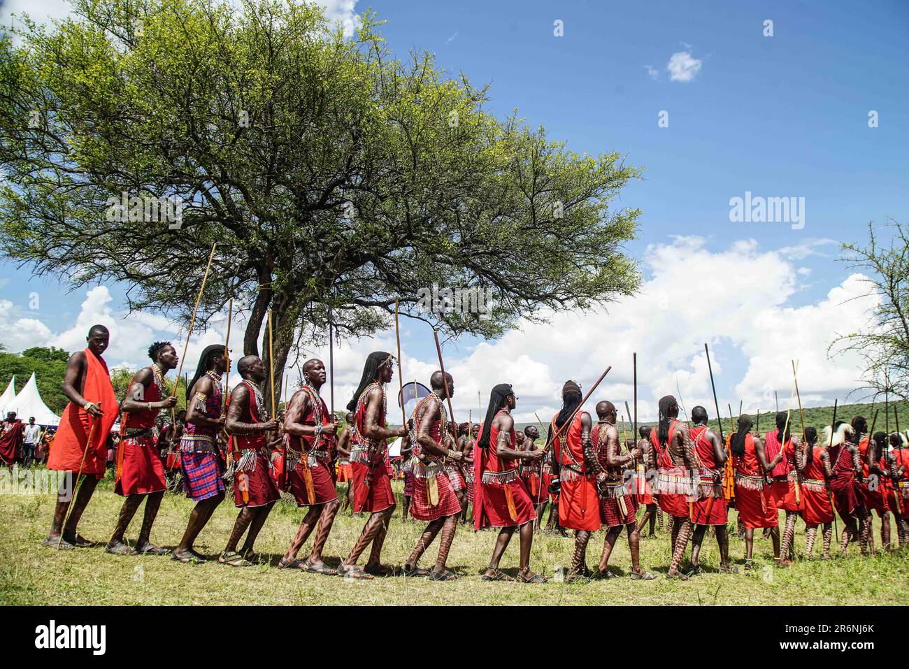 Narok, Kenya. 10th June, 2023. Maasai men wearing their traditional ...