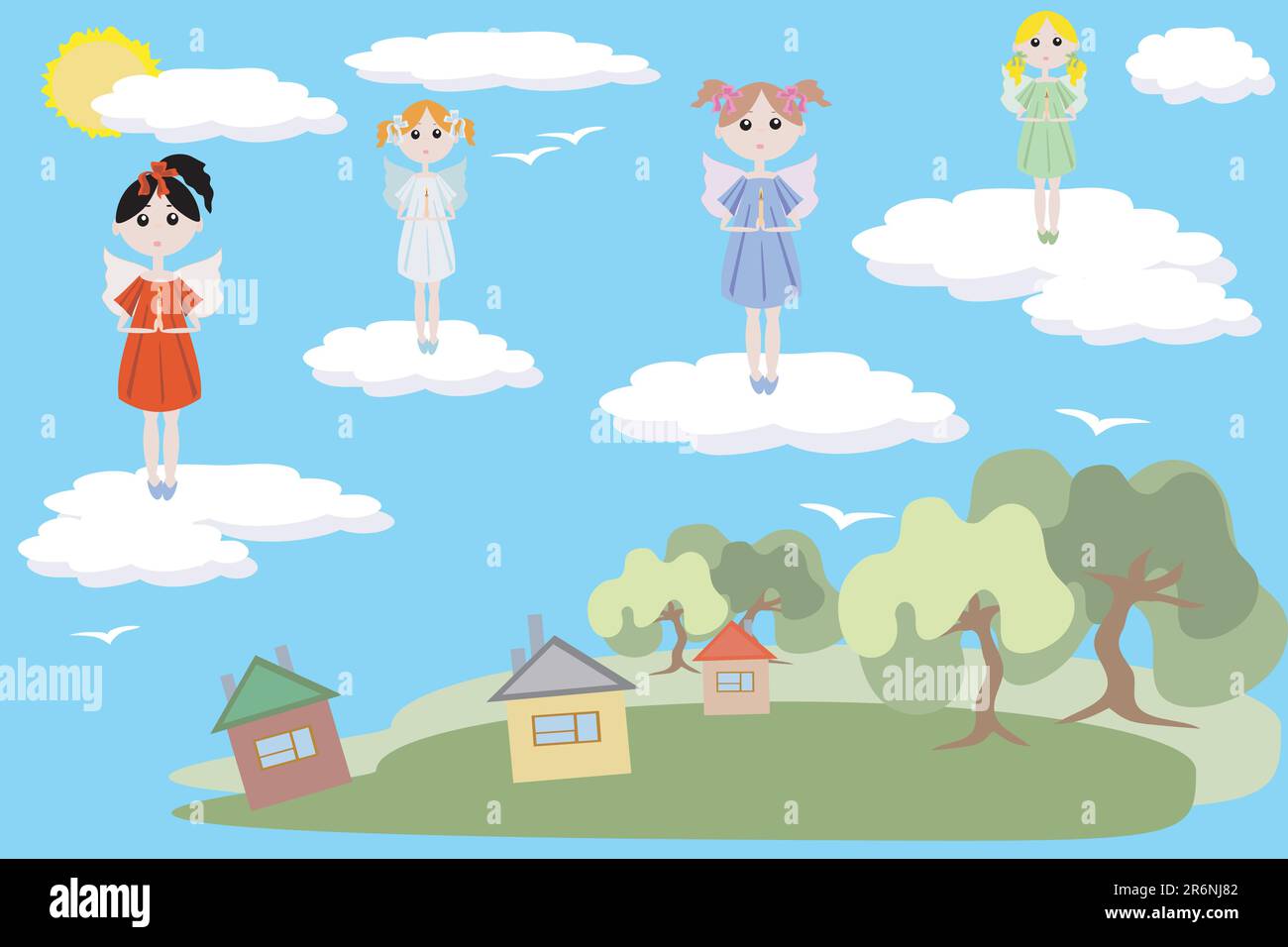 Home flying Stock Vector Images - Alamy